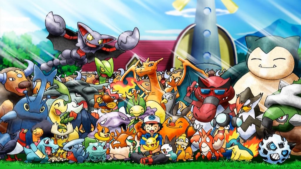 Sacha, entouré de ses Pokémon | Aqua 'N' Game
